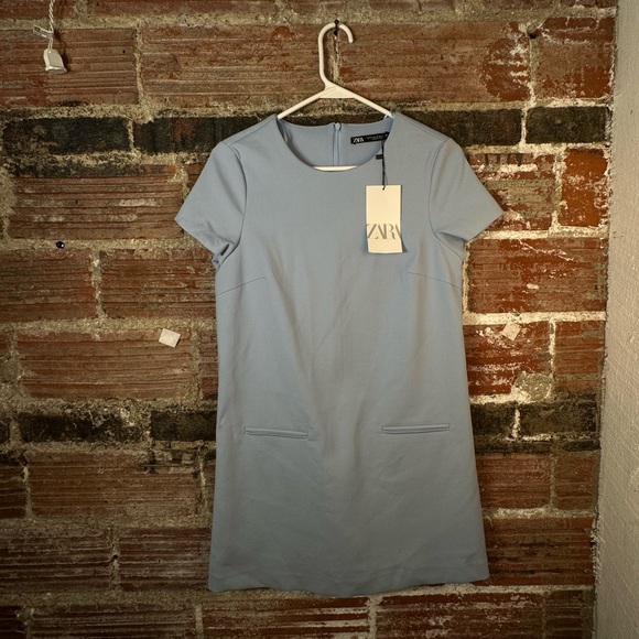 Zara | Dresses | Nwt Zara Light Blue Dress | Poshmark